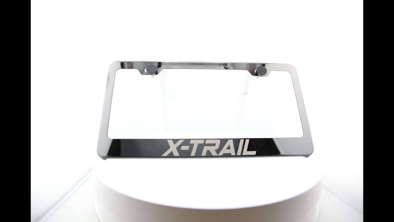 “X-TRAIL” License Plate Frame – Sleek Chrome Finish for Adventurers ...