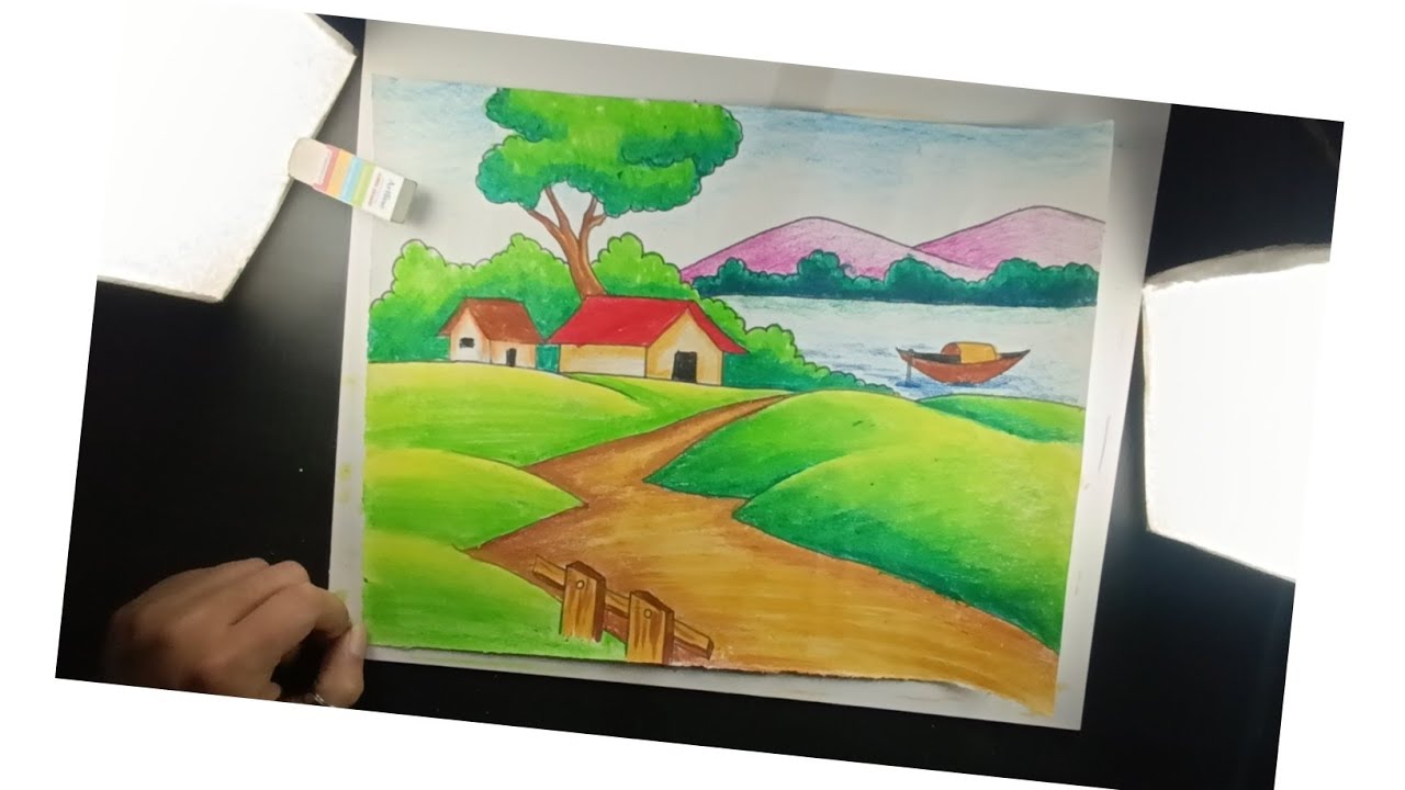 Easy Morning Scenery for Competition... 🖍️🖍️ - YouTube