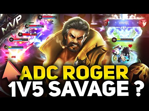 ADC ROGER MI DEDİNİZ ? !! 1 VS 5 SAVAGE ATTIM - Mobile Legends
