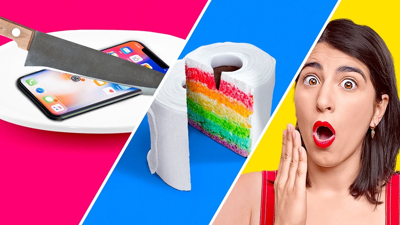 DESAFÍO DE PASTEL VS. COMIDA REAL || ¡Pasteles que parecen cosas ...