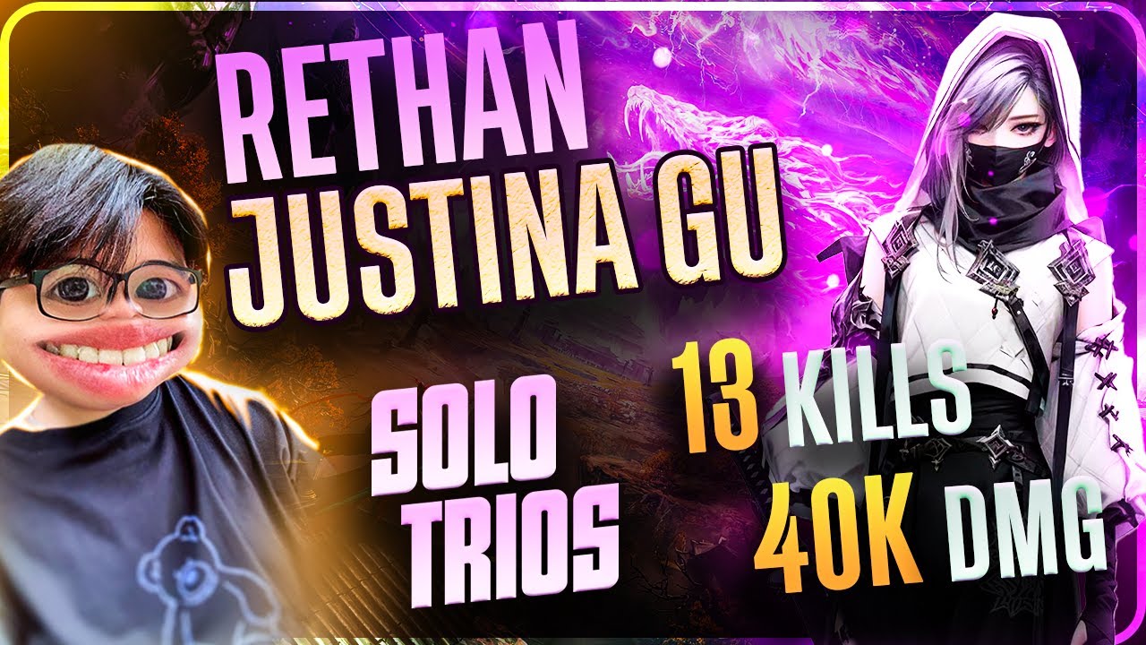 Justina Gu Solo Trios 3k5 13 Kill 40k DMG Rank 3k5 | Gameplay Naraka ...