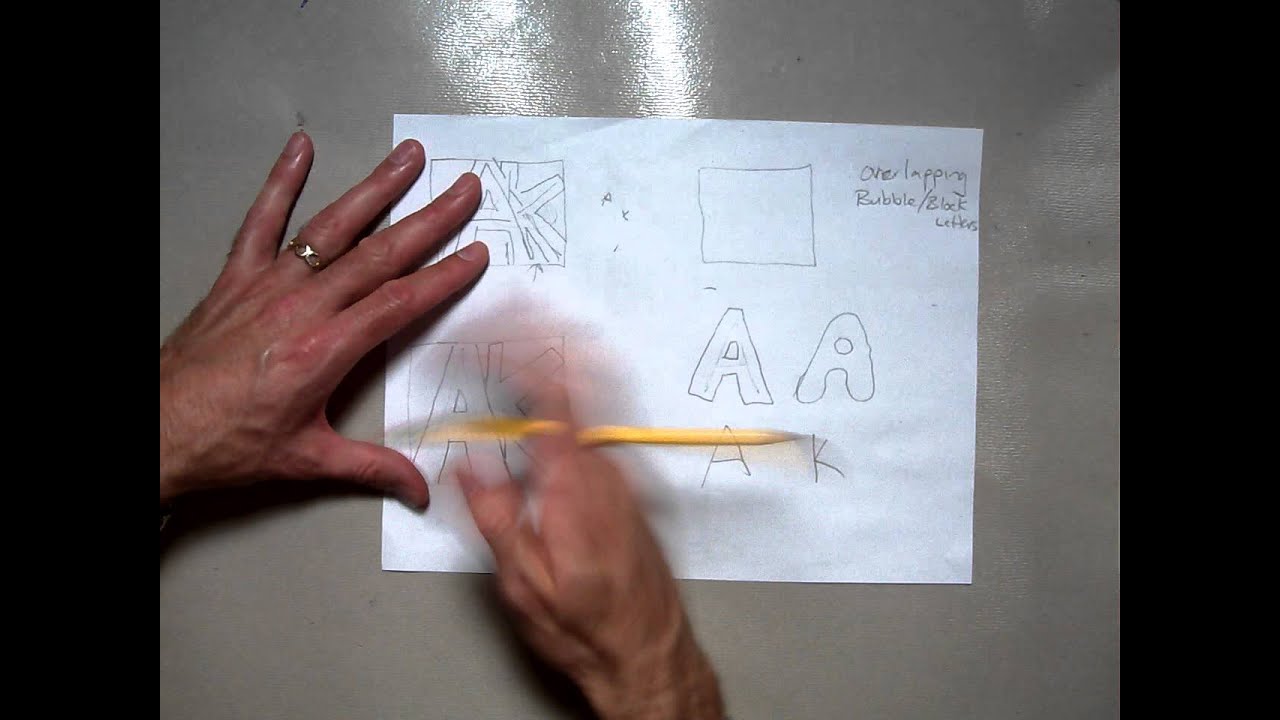 P1 1 Drawing Plans for Overlapping letters - YouTube