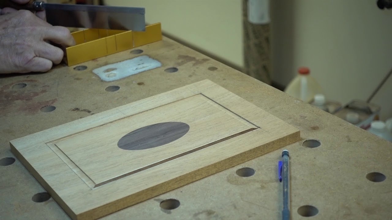 Applying Inlay Strips to a Box Top - YouTube