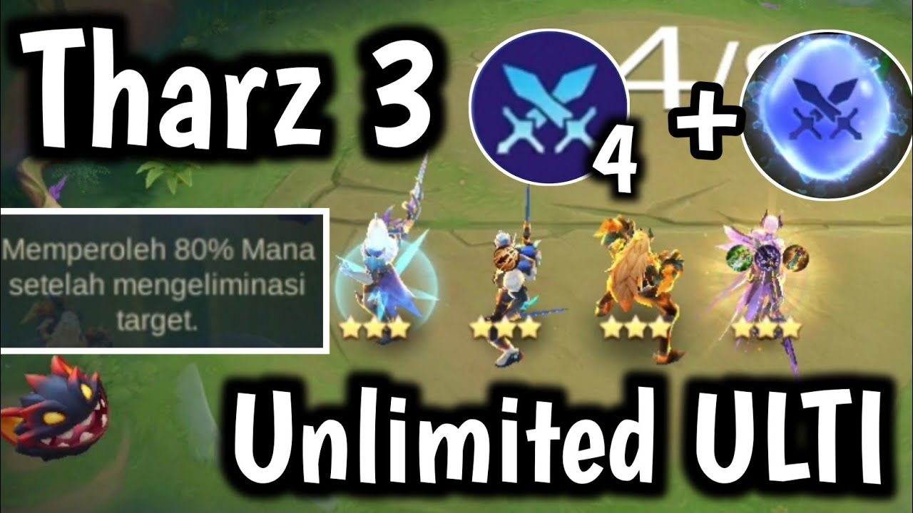 Tutorial Tharz Skill 3 Swordsman Unlimited Ulti Easy Win Magic Chess ...