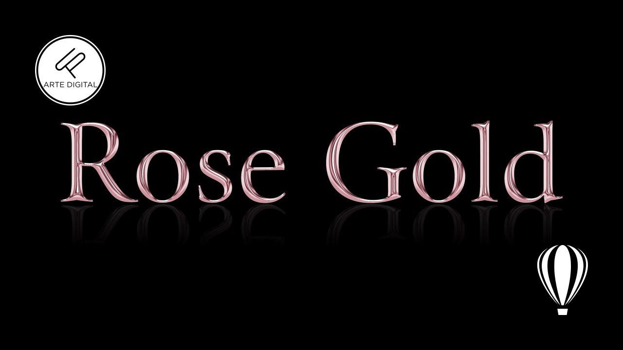 A FORMA mais fácil de APLICAR o efeito ROSE GOLD em um texto no ...