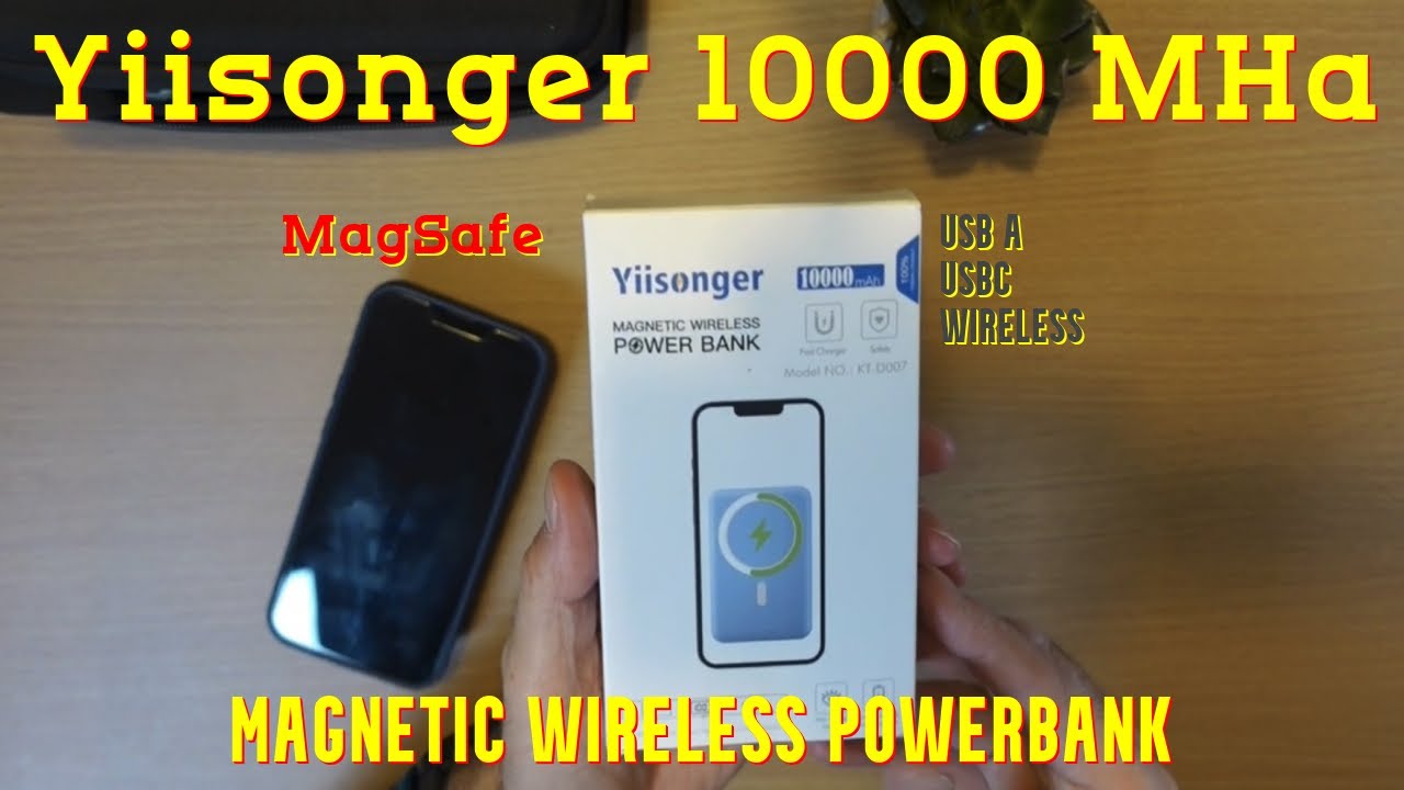 Yiisonger 10000 MHa magnetic wireless powerbank - YouTube