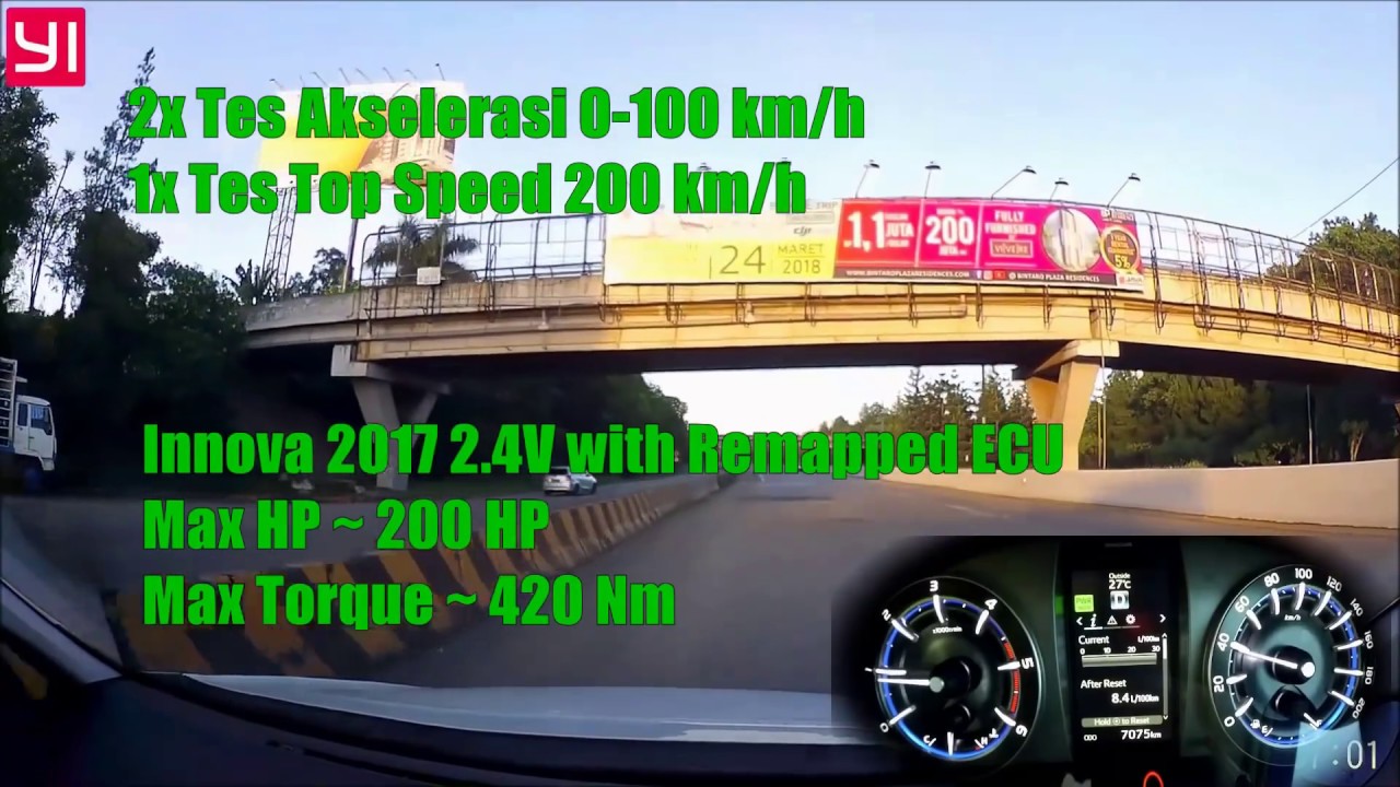 Innova Reborn Acceleration & Top Speed (after ECU Remap) - YouTube