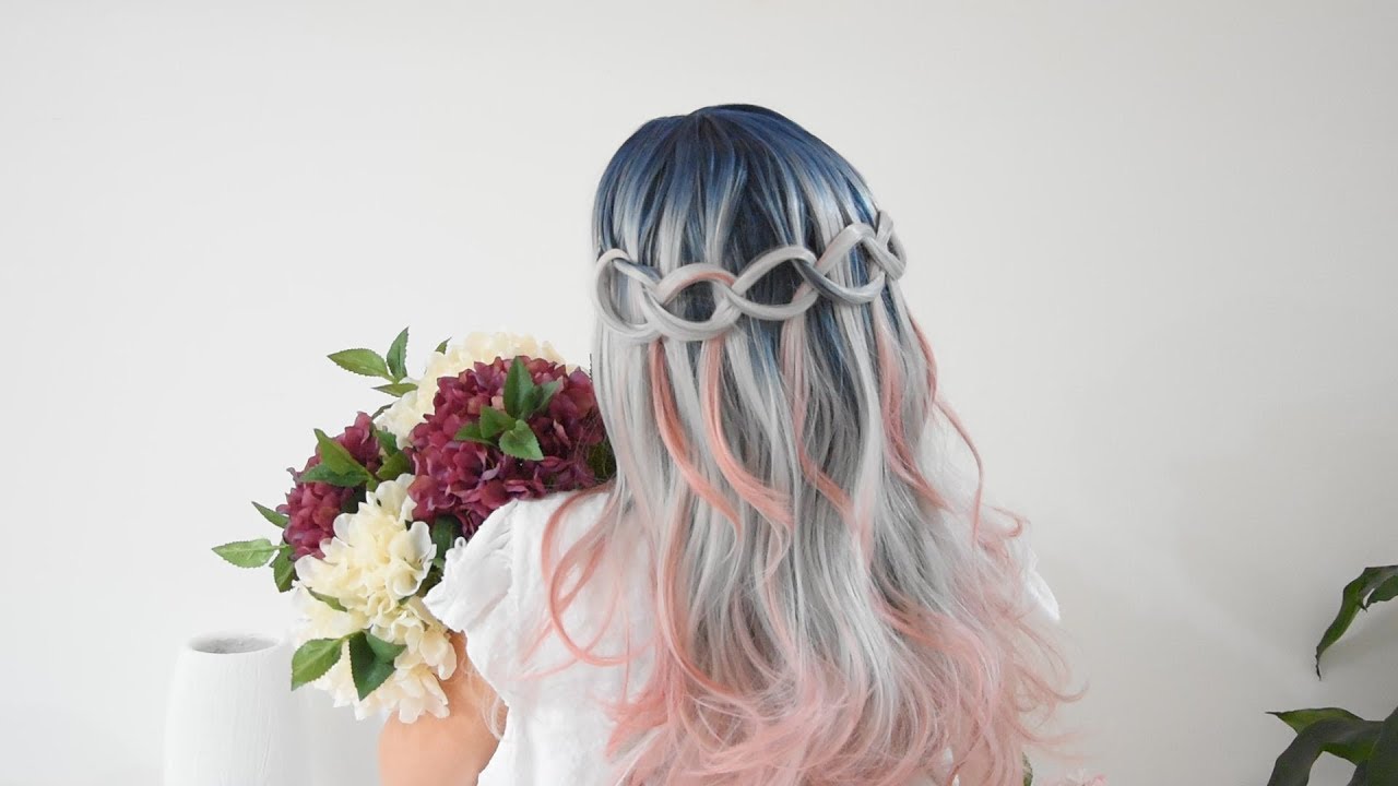 Knotted Loop Waterfall Braid Hairstyle DIY | Argentealo - YouTube