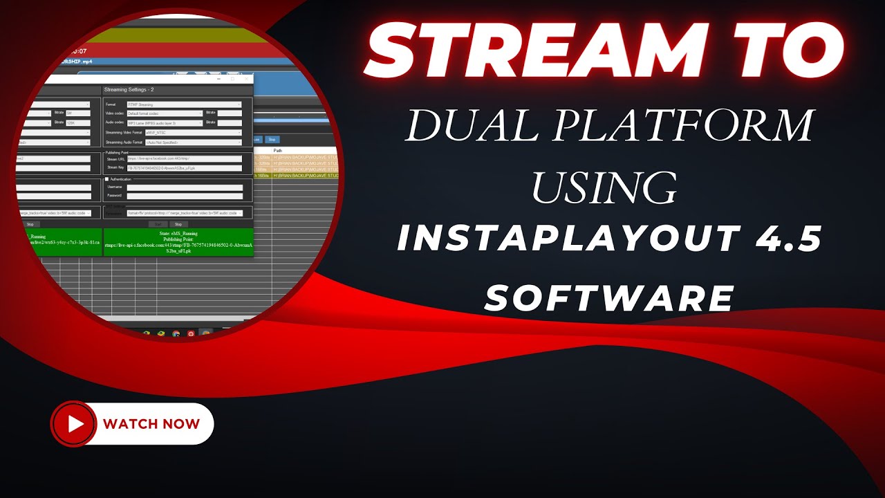 STREAM TO MULTIPLE PLATFORM USING INSTAPLAYOUT 4.5 - YouTube