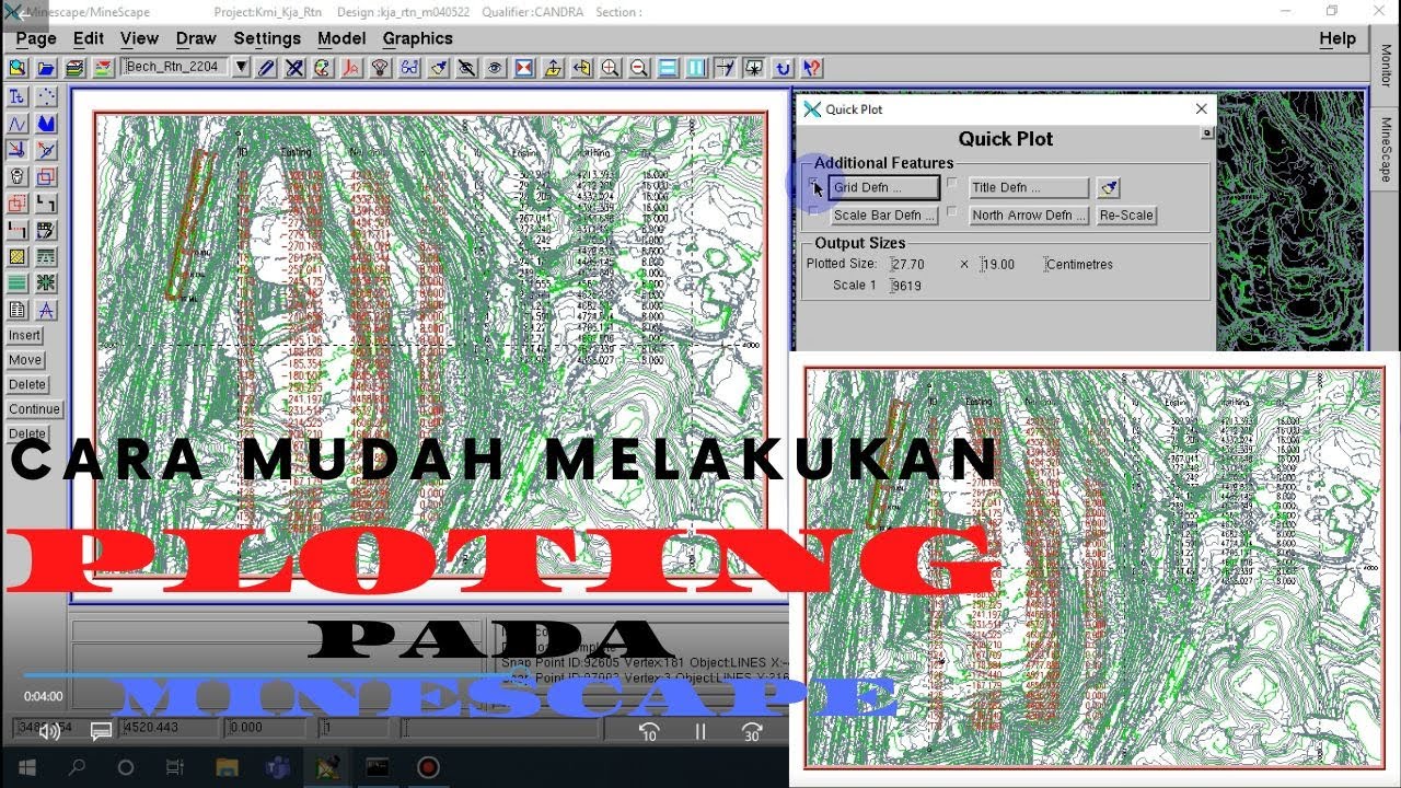 CARA MUDAH MELAKUKAN PLOTING PADA MINESCAPE | TUTORIAL MINESCAPE - YouTube