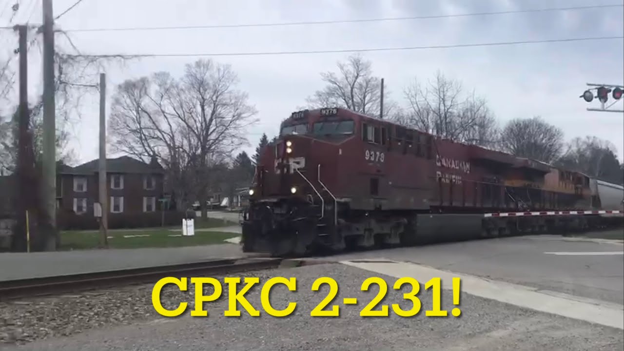(Filmed By Nolan) CPKC 2-231 West With CP 9378 And KCS 4791 At Scugog ...