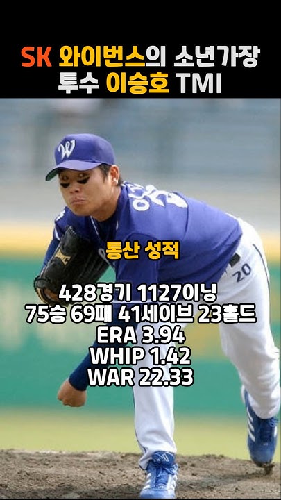 SK 와이번스의 소년가장 투수 이승호 TMI #kbo #야구 #sk와이번스 - YouTube