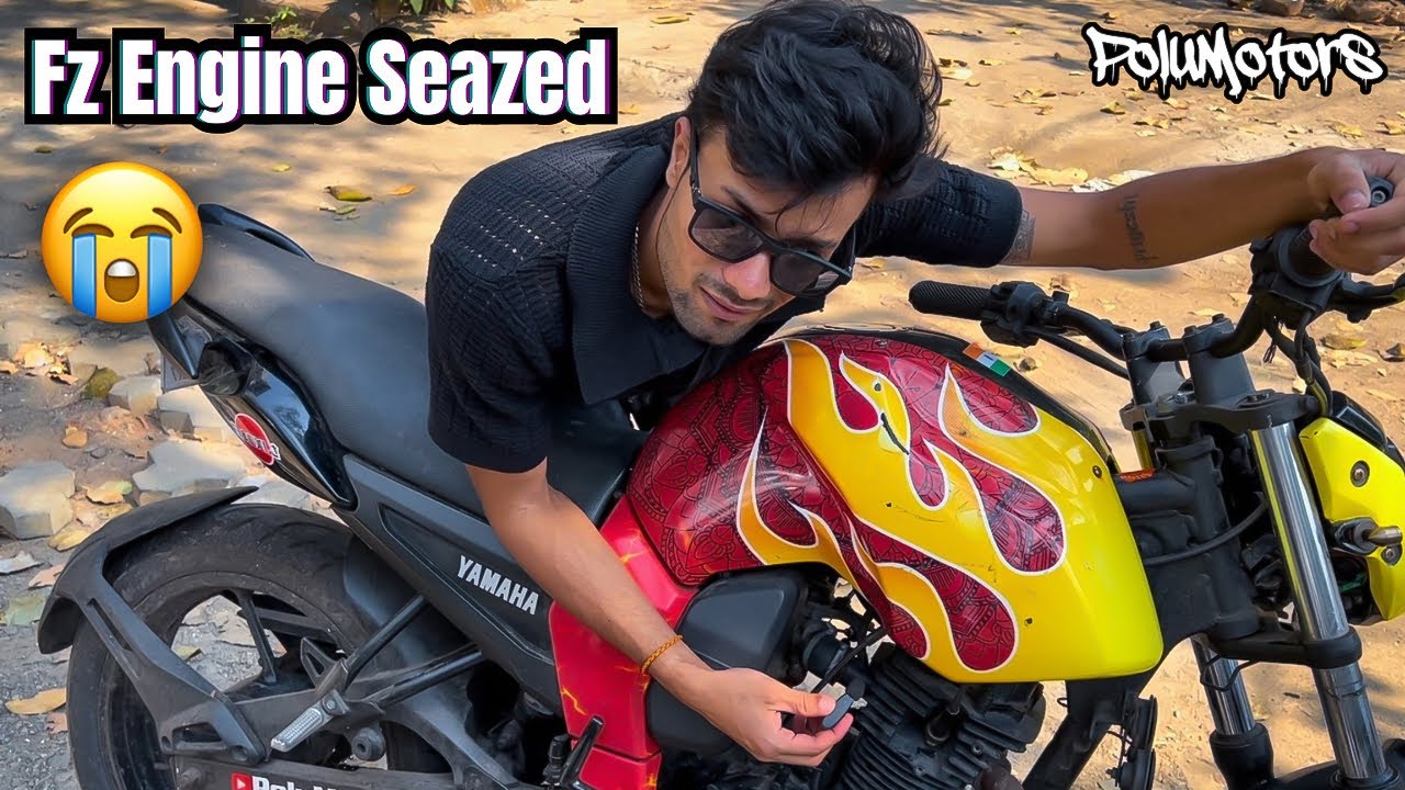Fz Engine Seazed 😭| Yamaha Fz Modified 🔥| #polumotors #dailyvlog - YouTube