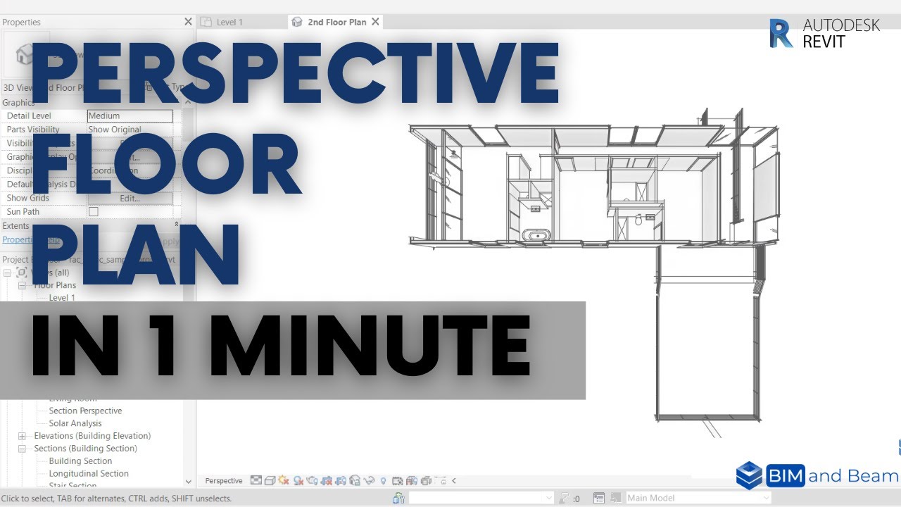 Perspective Floor Plan in Revit | Perspective Section In Revit - YouTube