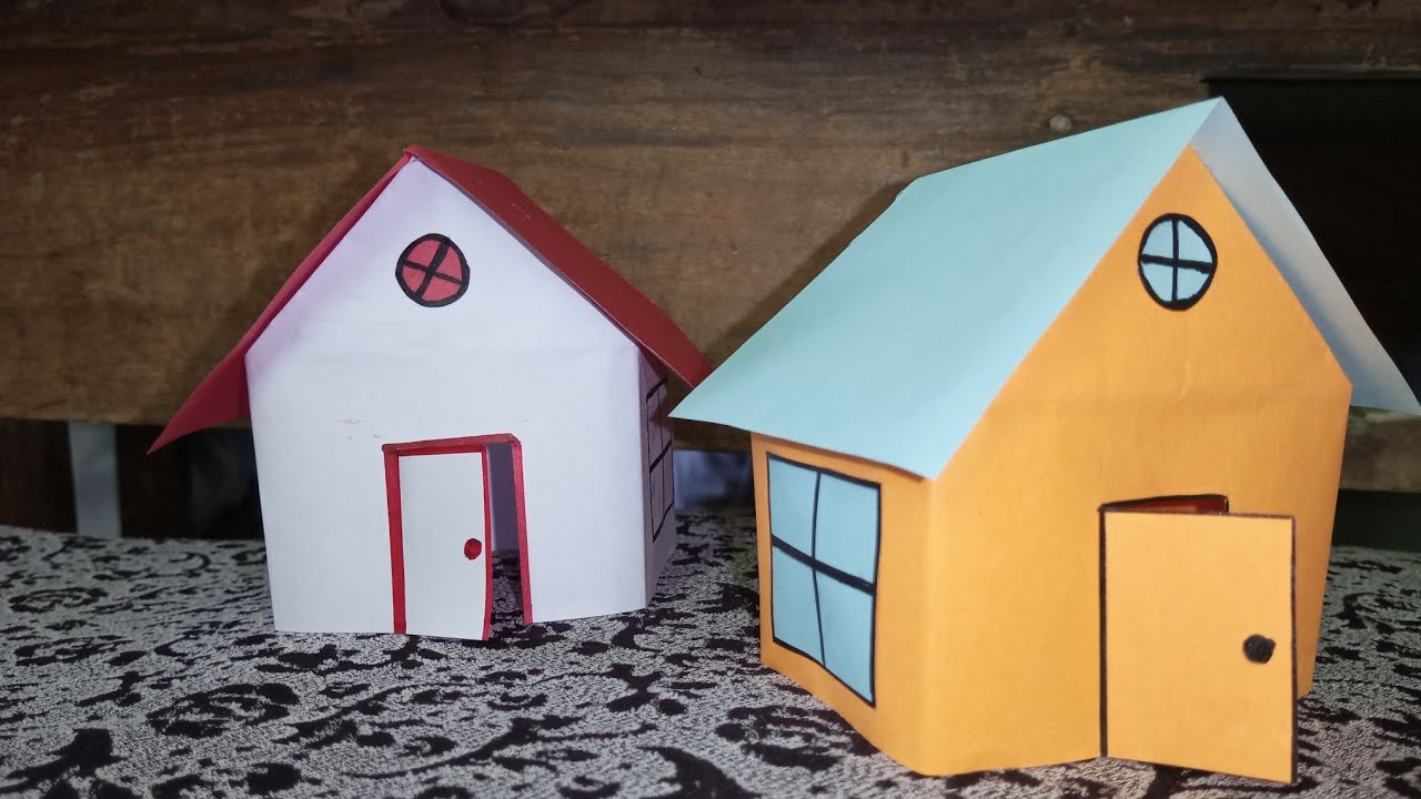 Paper Mini house | paper craft tutorial | mini house - YouTube