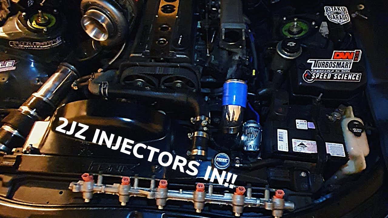 2JZ Injectors Fitted - YouTube