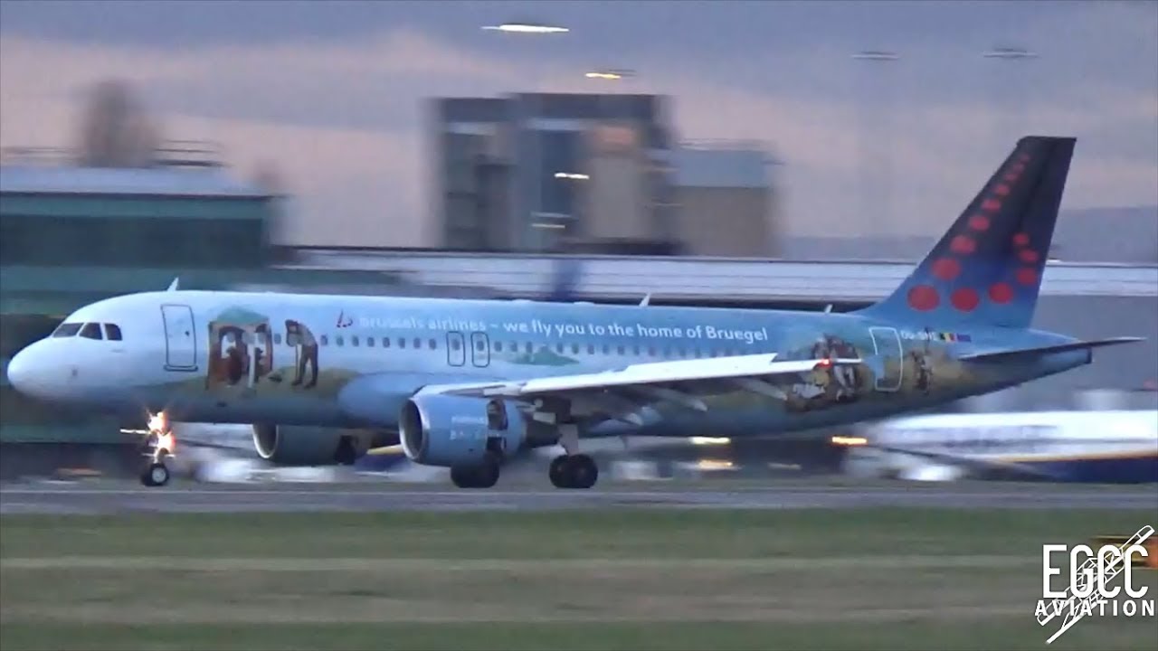 Brussels Airlines A320-200 Belgian Icons Livery Landing at Manchester ...