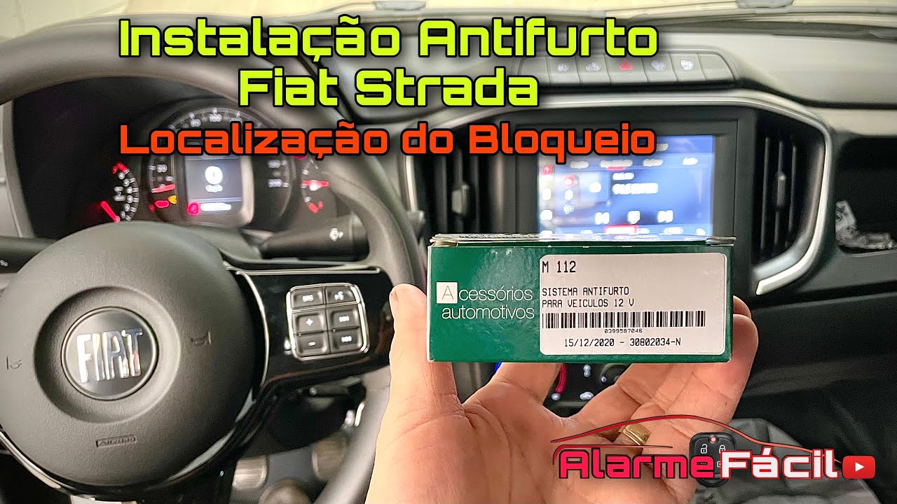 Instalação de Antifurto na Fiat Strada 2021 Localização Fio de Bloqueio ...
