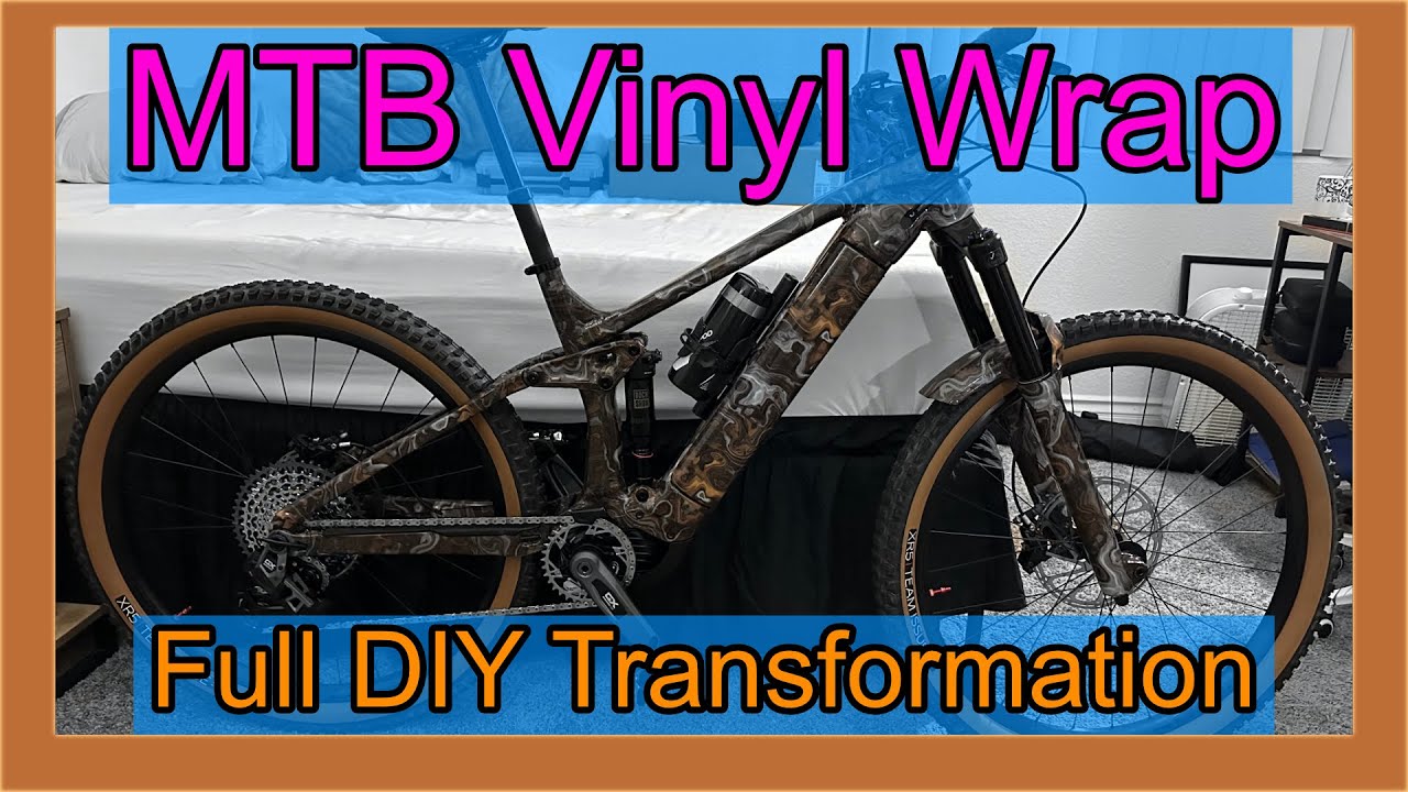 MTB Vinyl Wrap - Full DIY Transformation - YouTube