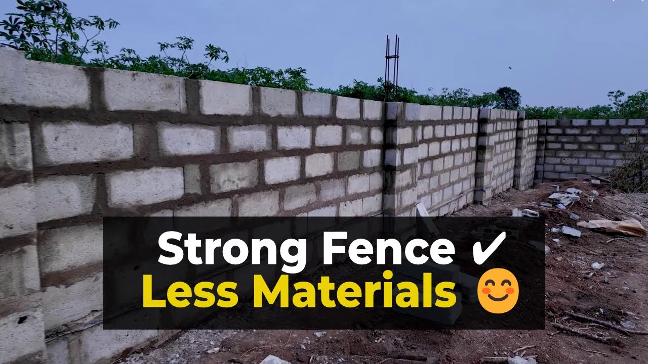 Here's How to Build a Strong Fence Wall Using Less Materials - YouTube