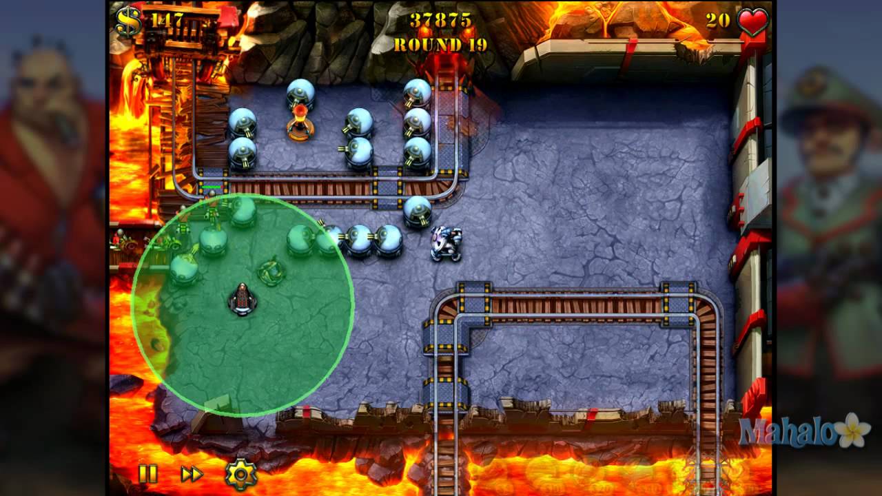 Fieldrunners: LavaFlow Extended Mode Walkthrough pt 1 - YouTube