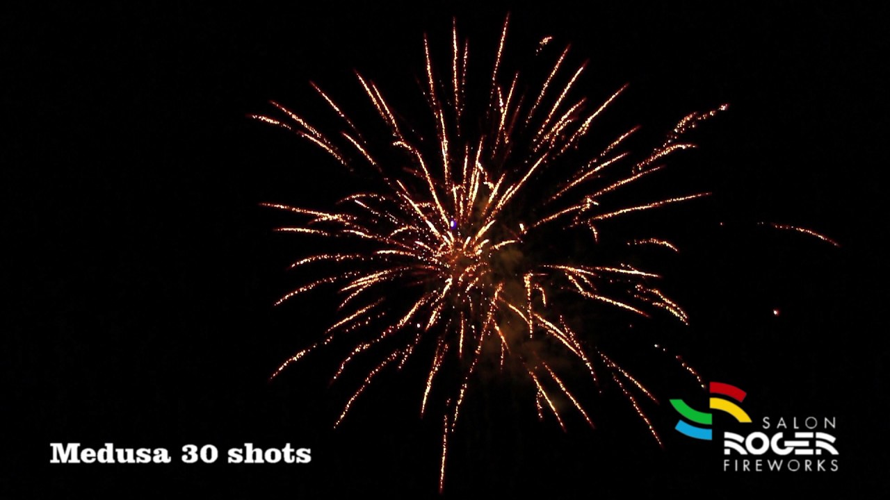 Medusa 30 Shots Vuurwerk Cake Salon Roger Fireworks - YouTube