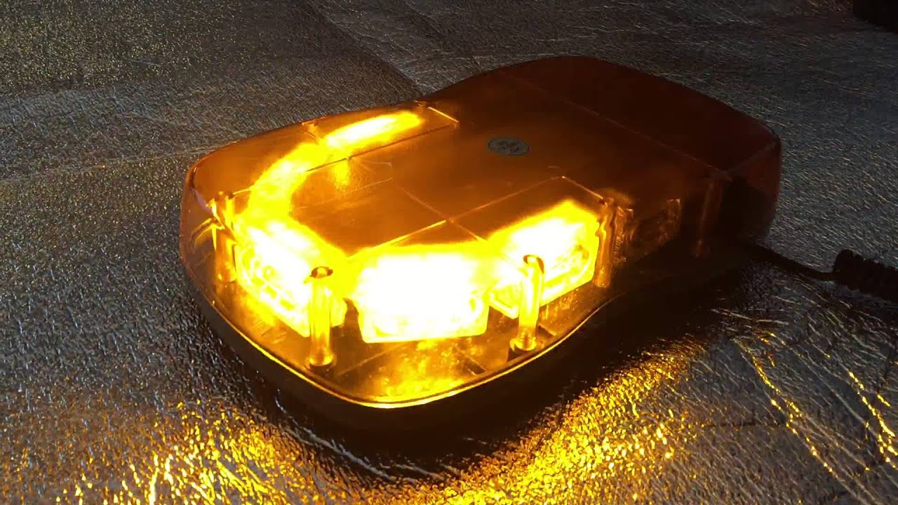 VOLTEX 11" LED SLIM FIRE TOW TRUCK UTILITY AMBER MAGNETIC MOUNT ...