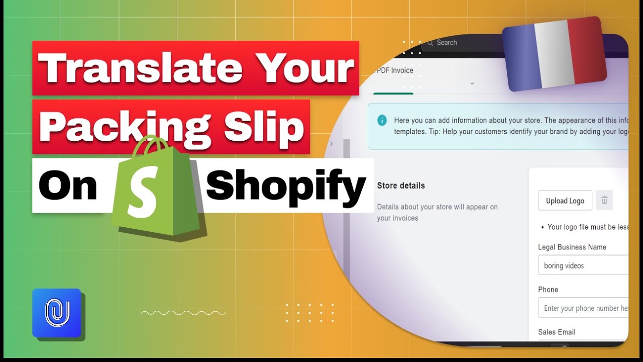 How to translate your packing slip invoice to French on #shopify - YouTube