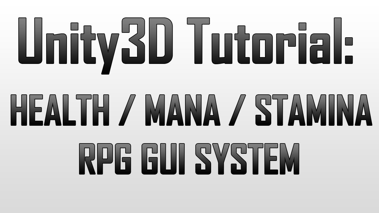 Unity3d Creating An Rpg Gui Health Mana Stamina System In Unity3d