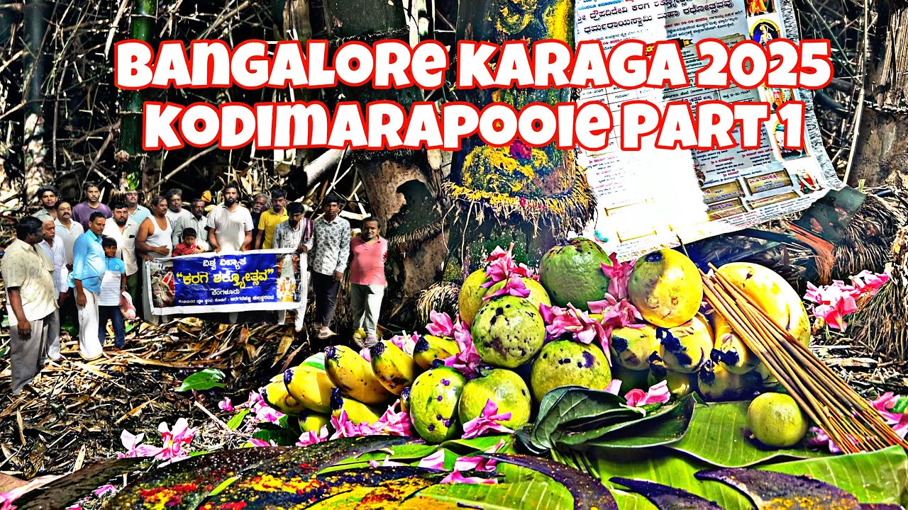 Bangalore karaga 2025 kodimarapooie Part 1 #karagavideos # ...