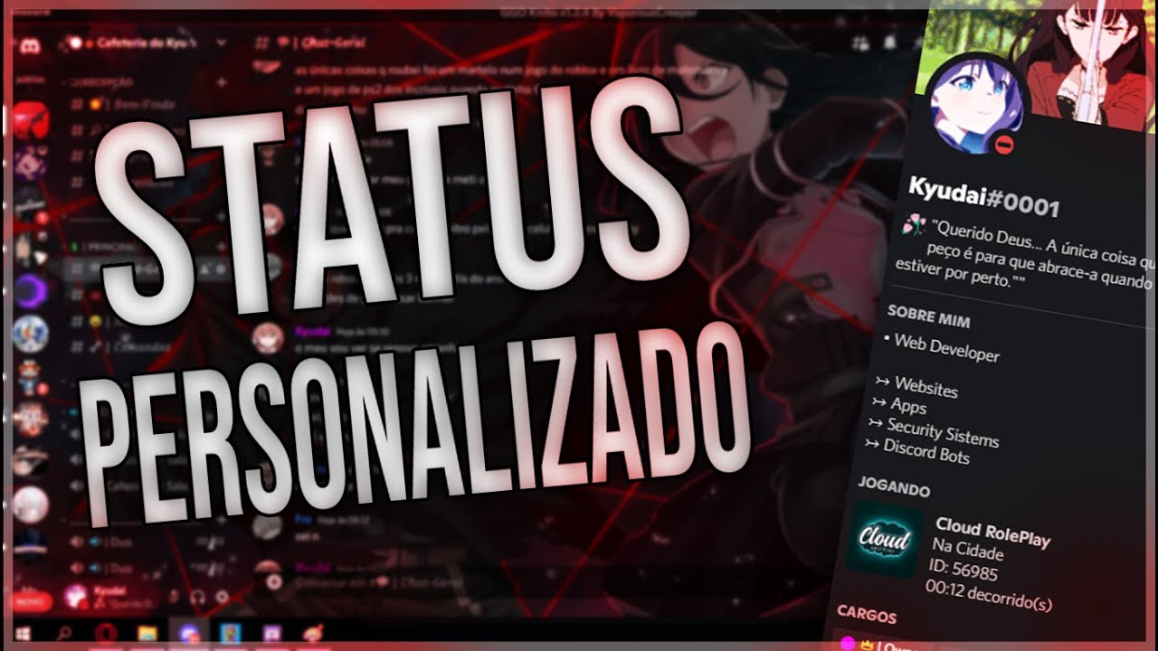 COMO CRIAR O SEU PRÓPRIO STATUS NO DISCORD | RICH PRESENCE ...