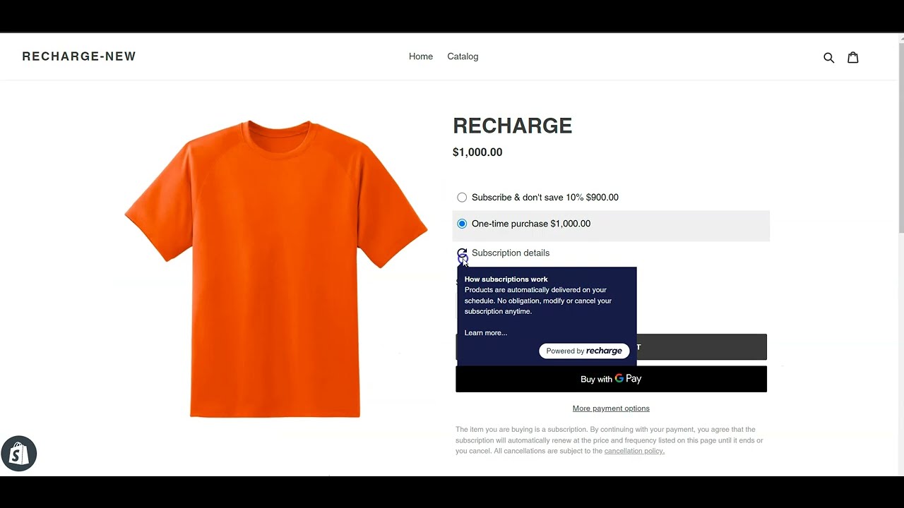 Swap a one time product with a subscription - Shopify - YouTube