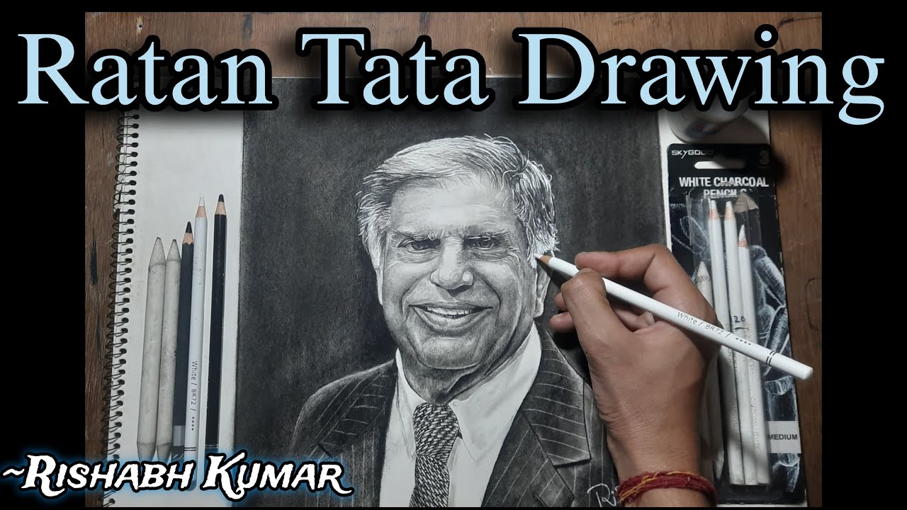 Bharat Ratan Drawing | Ratan Tata Drawing | How to draw ratan tata ...