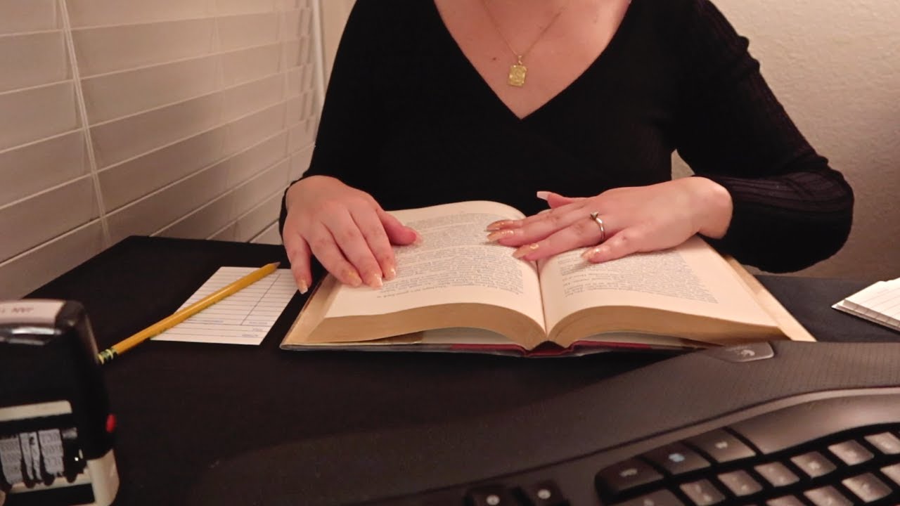 ASMR Library Customer Service 📖 Soft-Spoken ️ Plastic Crinkles • Paper ...