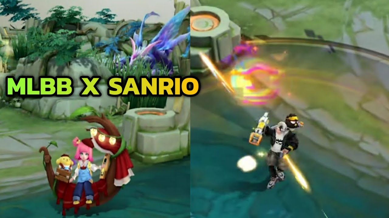 MLBB X SANRIO | ANGELA HELLO KITTY SKIN || CLAUDE BADZ BADTZ MARU ...