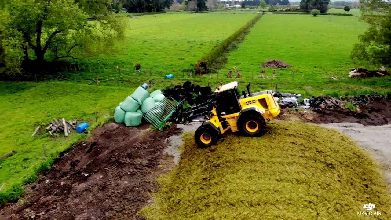 Grass silage 2019 new Zealand - YouTube