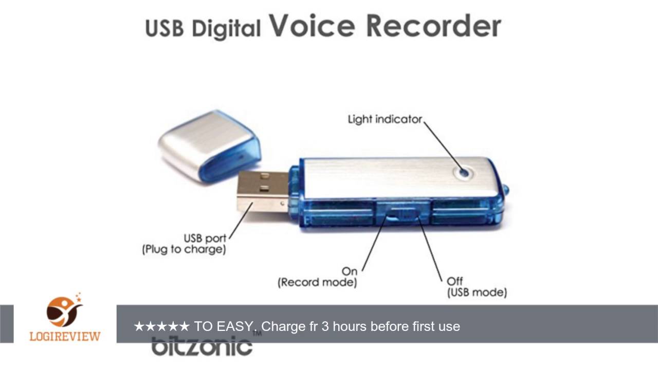 Bitzonic USB Digital Voice Recorder 8gb Flash Drive - Best Spy Voice ...