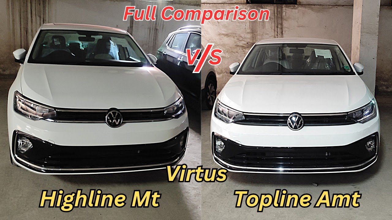 Volkswagen🔥 Virtus Highline Vs Topline Full Comparison | Which one is ...