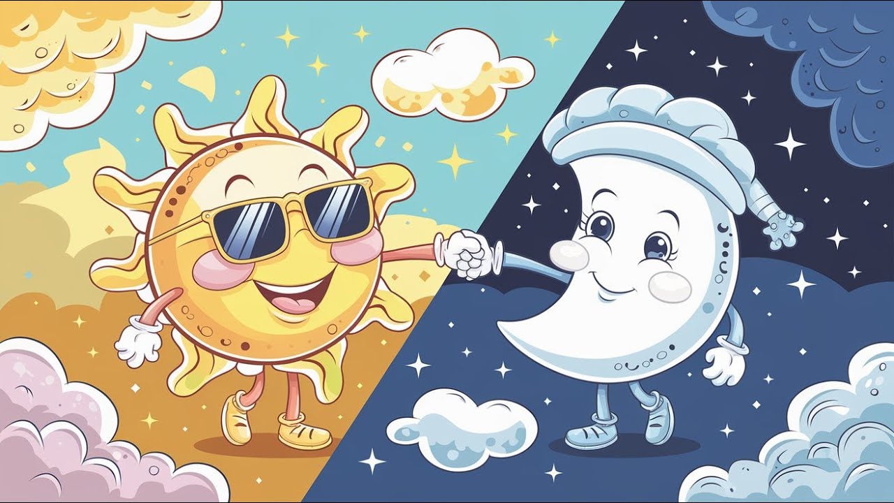 The Sun and Moon Friendship Song | Fun Educational Video for Kids ...