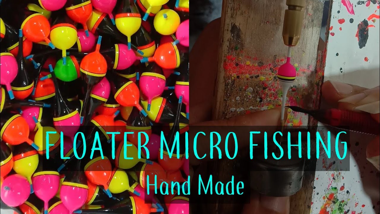 floater micro fishing hand made by R2 Fishing - YouTube