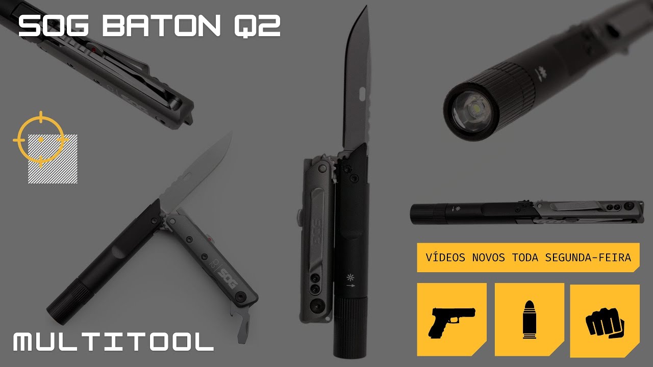 SOG Baton Q2 Multitool com lanterna - YouTube