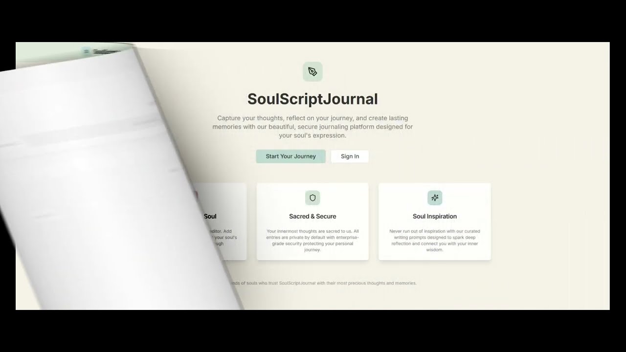 SoulScriptJournal - Bolt.new Hackathon Submission - YouTube