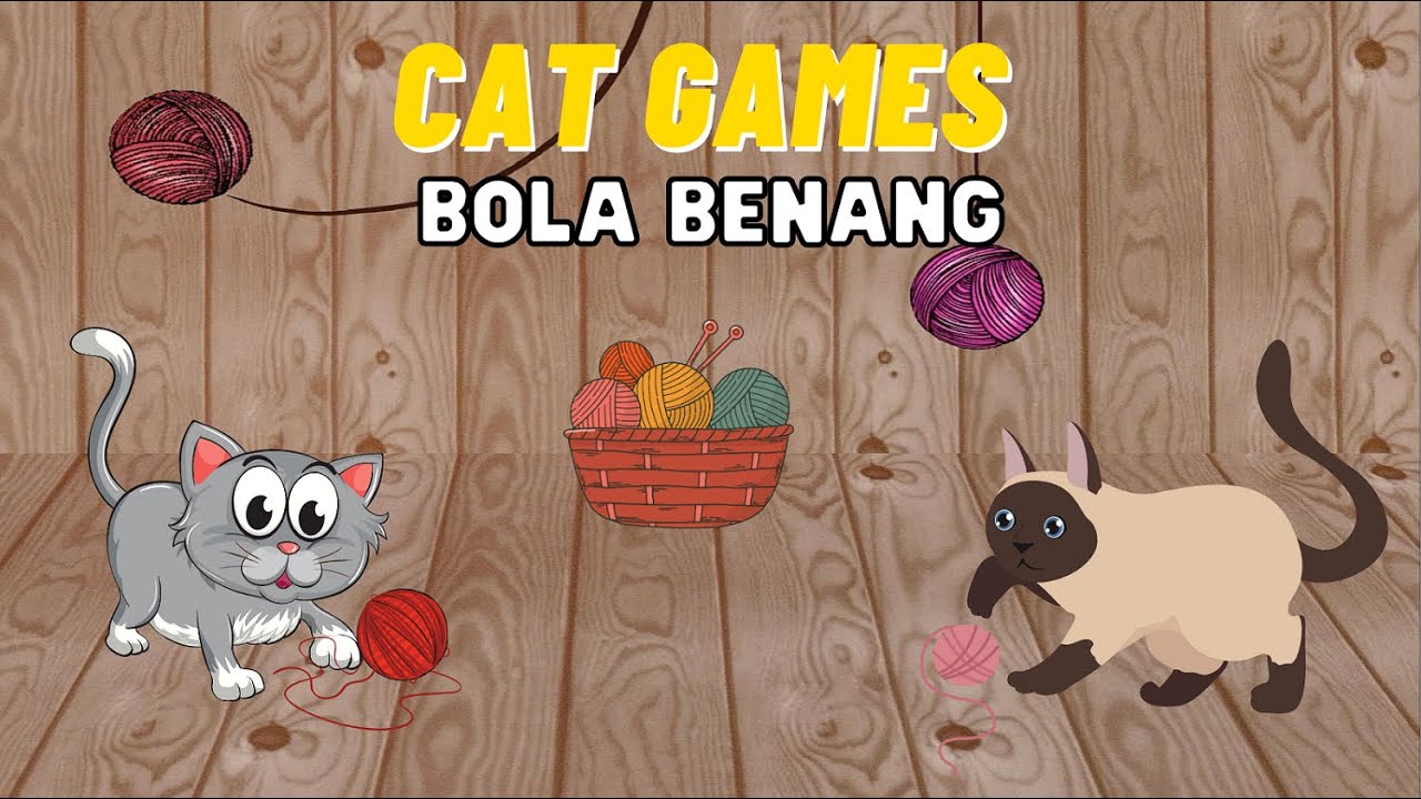 CAT GAMES - BOLA BENANG UNTUK BERMAIN KUCING "SERU BANGET", CAT WOOL ...