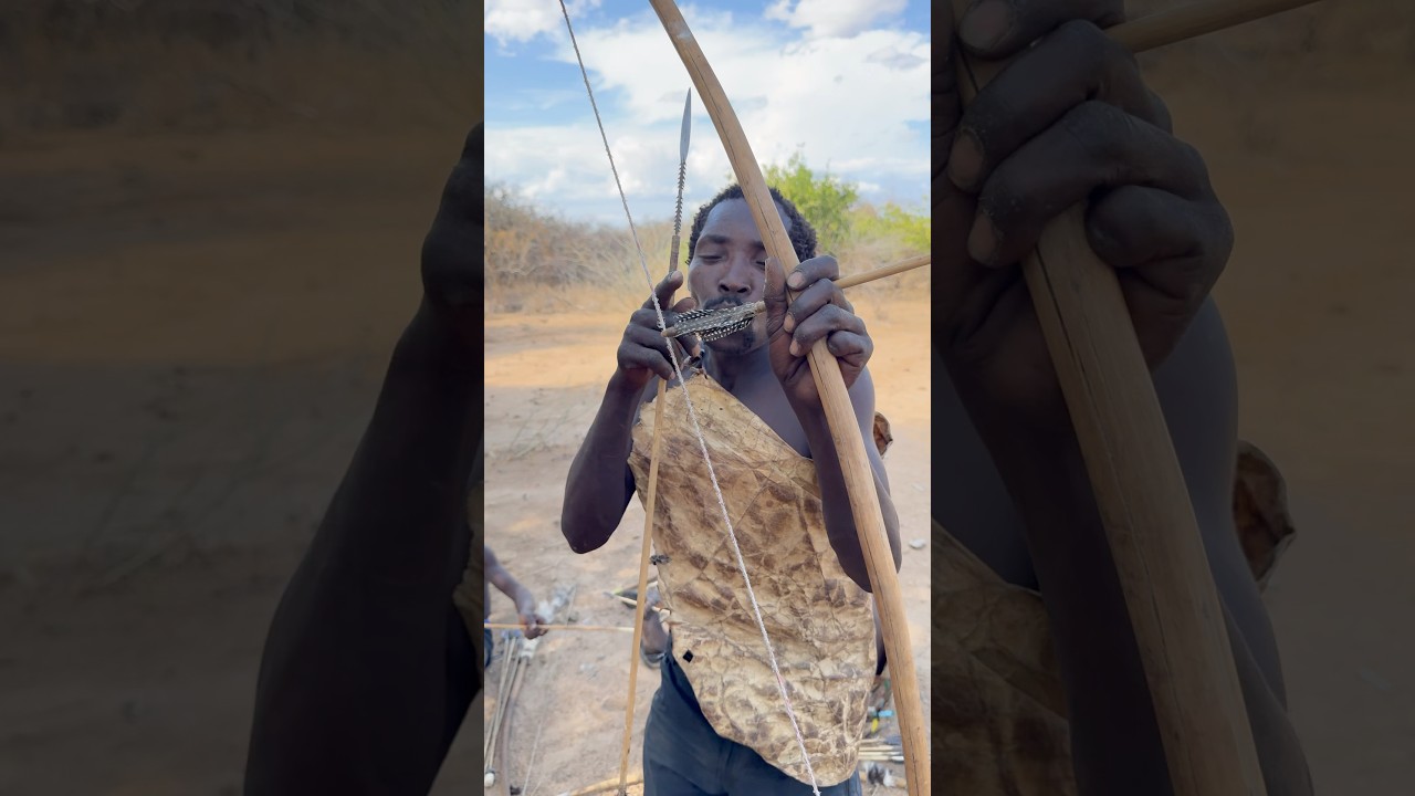 Bow and Arrow are Hadza tribe Tools of Work #hadzabetribe #villagelife ...