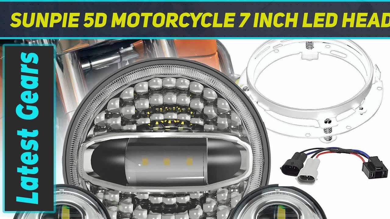 SUNPIE 5D Motorcycle 7 inch LED Headlight - Review 2023 - YouTube