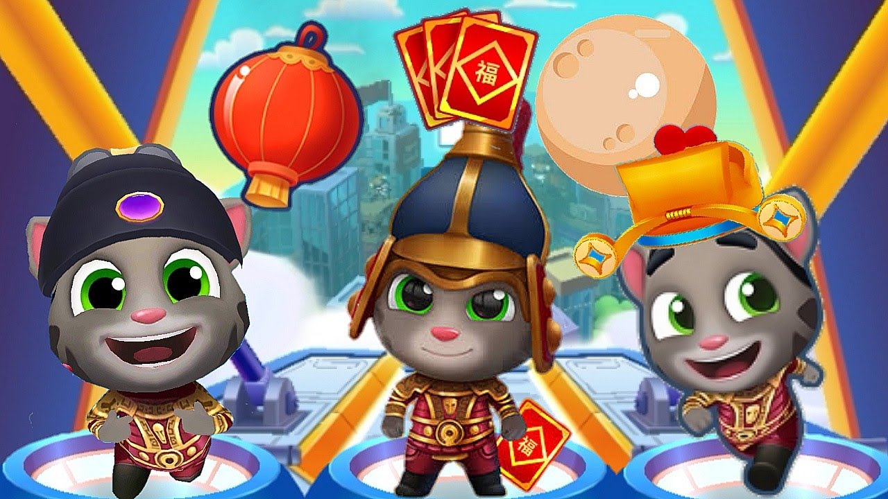 Talking Tom Gold Run FORTUNE FESTIVAL vs LUNAR CELEBRATIONS vs MOON ...