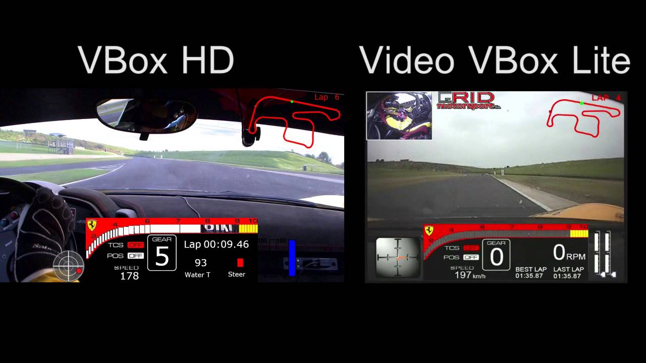 VBox HD & Video VBox Lite Comparison Video on Ferrari 458 Challenge ...