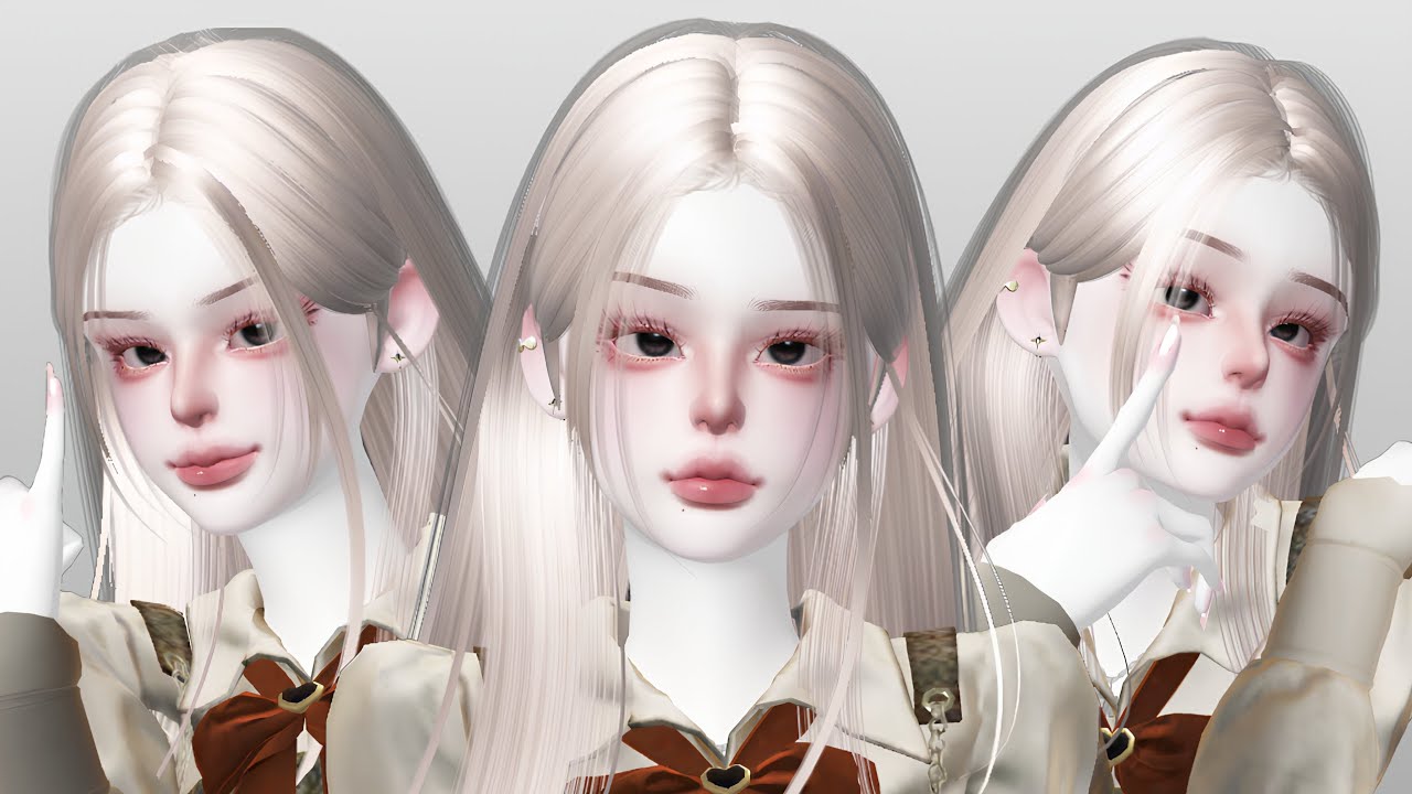 zepeto face tutorial - pretty girl | tutorial oplas wajah zepeto - YouTube