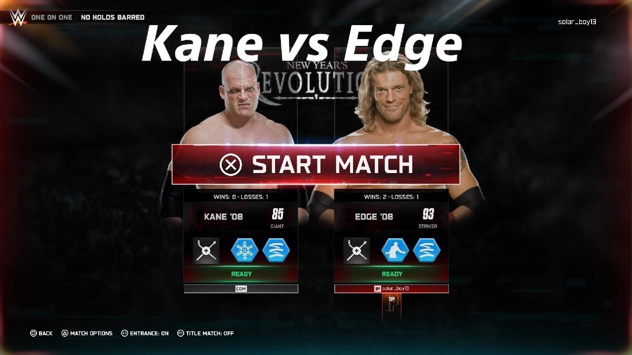 FULL MATCH: Kane vs Edge #WWE #WWE2K25 - YouTube