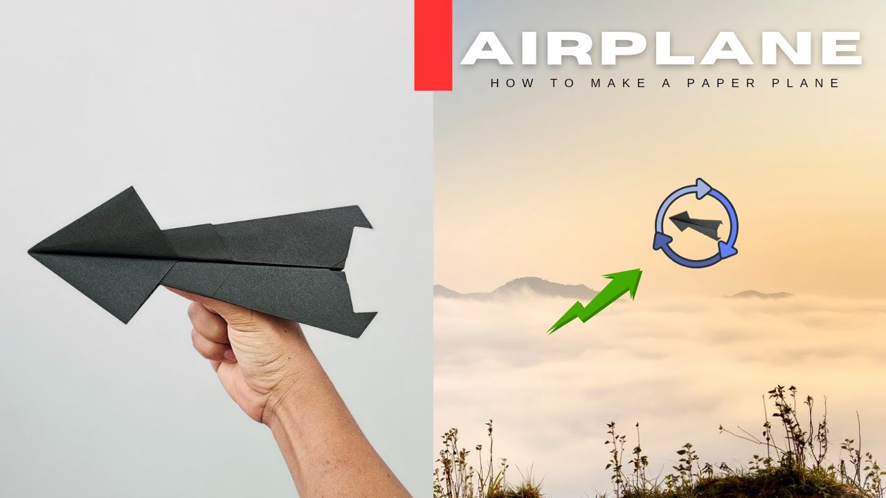 How To Make Fastest Flying Paper Airplane | Best New Style paper plane ...